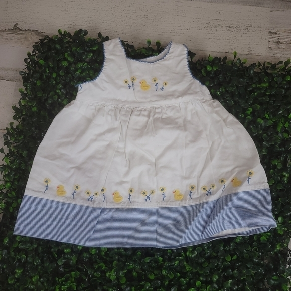 Carter's | Dresses | Carters 9 Months Blue And White Duck Dress | Poshmark